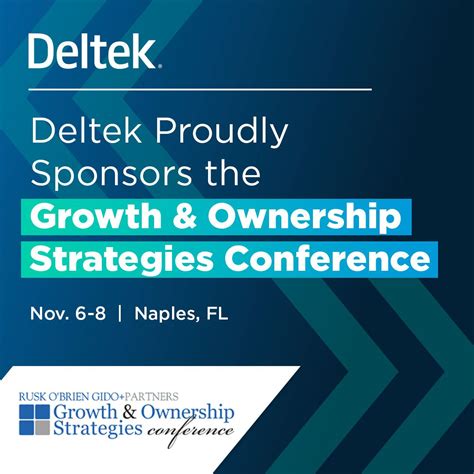 Deltek On Linkedin Deltek Is Excited To Support This Years Rusk Obrien Gido Partners…