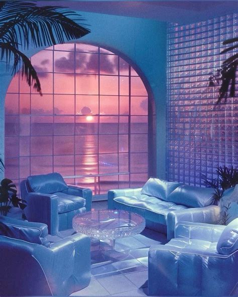 Dreamcore Luxury 80s Inspired Penthouse Living Area Dream Home Design