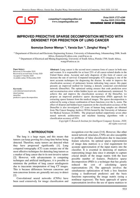 Pdf Improved Predictive Sparse Decomposition Method With Densenet For