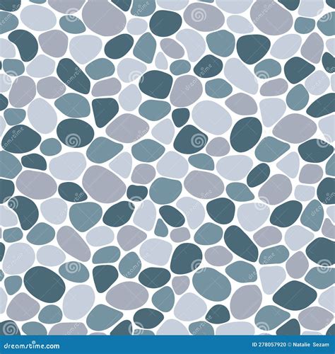Paving Seamless Pattern Vector Illustration Cute Summer Repeated Background Pebble Shingle