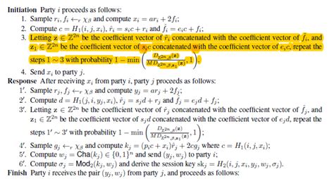 Discrete Gaussian Sampling In Authenticated Key Exchange From Ideal Lattices Cryptography