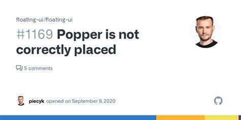 Popper Is Not Correctly Placed · Issue 1169 · Floating Uifloating Ui