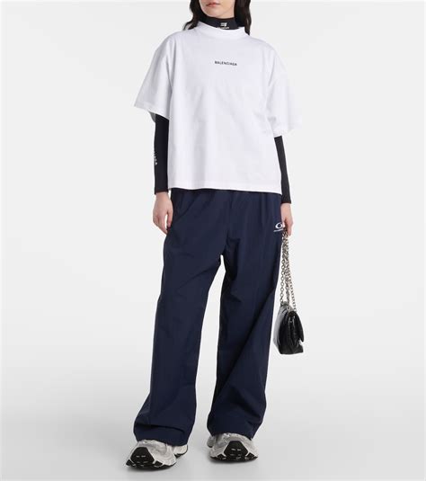 Logo Track Pants In Blue Balenciaga Mytheresa