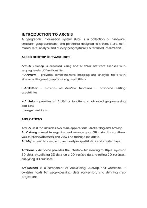 Gis Arc Mapand Georeferencing Arcgis Pdf Operating Systems Computer