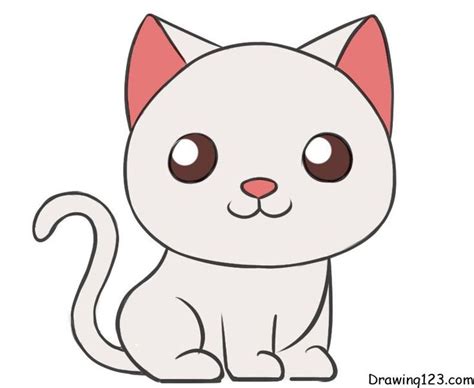 Cat Drawing Tutorial How To Draw Cat Step By Step Simple Cat