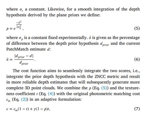 Why The Prior Normal Vector Is Not Considered In The Cost Function Formula Of The Paper Issue