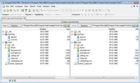 Compare Source Codes Xml And Html Files With Compare Suite