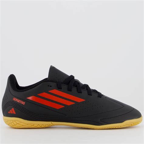 Chuteira Adidas Deportivo Iii Futsal Juvenil Preta Preto