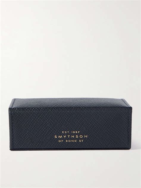 Smythson Panama Cross Grain Leather Cufflinks Box For Men Mr Porter