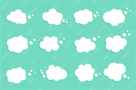 Free Vector Cute Fluffy Clouds Icon In Collection