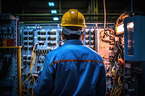 Premium Ai Image Electrical Engineer Programming For Automation Equipment Empowering