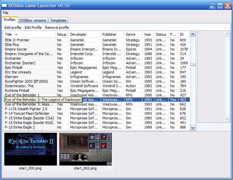 dosbox game launcher download