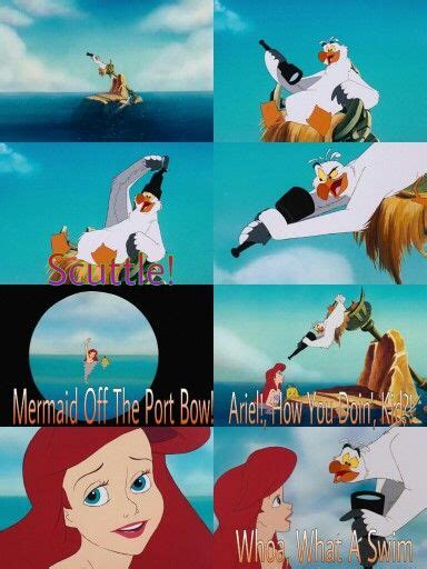 Ariel And Flounder See Scuttle Best Sequence Ever Babe Mermaid Movies Babe Mermaid