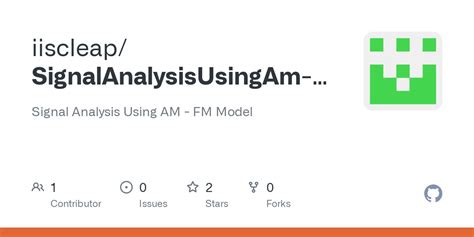 Github Iiscleapsignalanalysisusingam Fm Signal Analysis Using Am