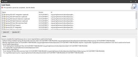 Sts Springsourcetoolsuite Some Problem With Installing Springsource Tool Suite In Eclipse