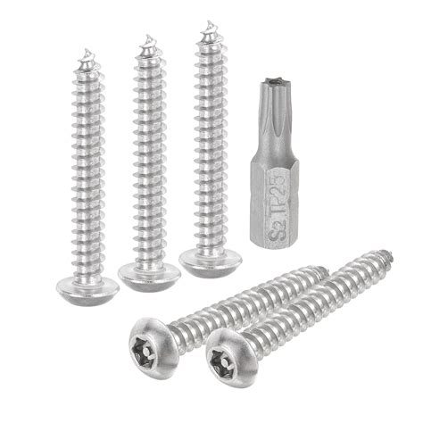 20pack M5 X 40mm Button Head Torx Security Sheet Metal Screws With T25