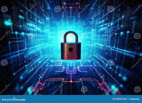Concept Of Cyber Security Privacy And Data Storage Protection Stock