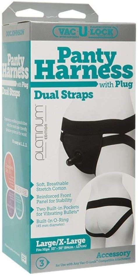 Doc Johnson Uprząż Z Plugiem Panty Harness W Plug Dual Strap Lxl Kolor