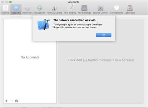 Ios Network Connection Was Lost Xcode 731 Stack Overflow
