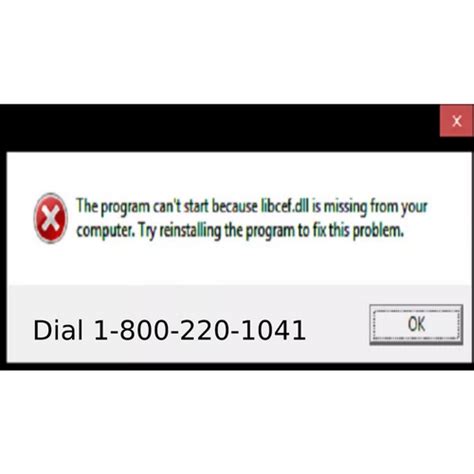 How To Fix Windows Missing Libcef Dll File 1 800 220 1041 Dial