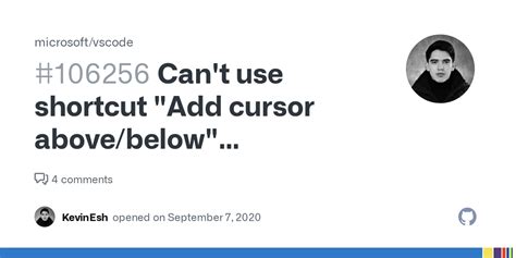 Cant Use Shortcut Add Cursor Abovebelow Windows · Issue 106256 · Microsoftvscode · Github