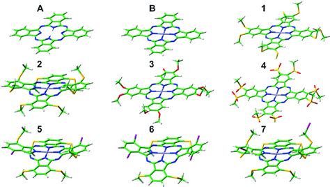 Optimized Structures Of Compounds A B 1 7 Cartesian Coordinates Are