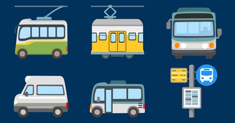 🚋 Bus Emojis 🚌 🚍 🚎 🚐 🚏