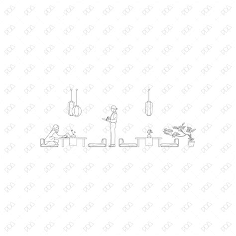 Cad Vector Sushi Bar Japanese Restaurant Set
