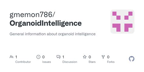 Github Gmemon786organoidintelligence General Information About