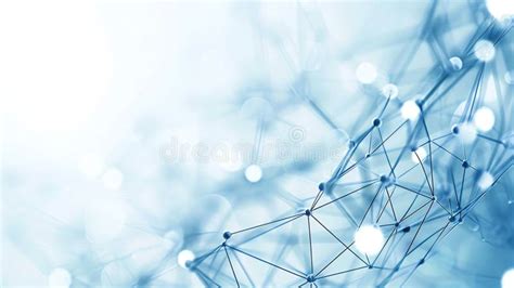 Abstract Blue Network Structure Connecting Points And Lines Concept Of Technology Science