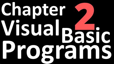 Visual Basic Programs Chapter No 2 Youtube Youtube