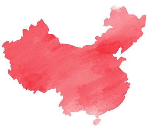 Colorful Water Color China Map On Canvas Background 10171057 PNG