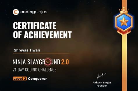 Ninjaslayground Codingninjas Technology Consistency Codingjourney Shreyas Tiwari