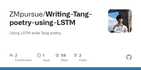GitHub ZMpursue Writing Tang Poetry Using LSTM Using LSTM Write Tang Poetry