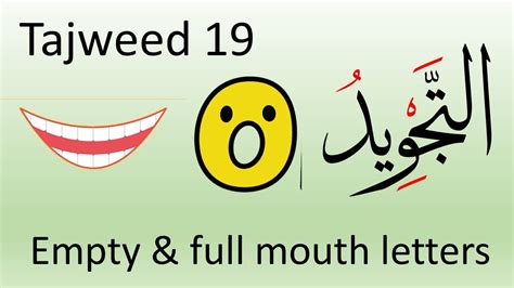 Tajweed 19 Empty And Full Mouth Letters Youtube