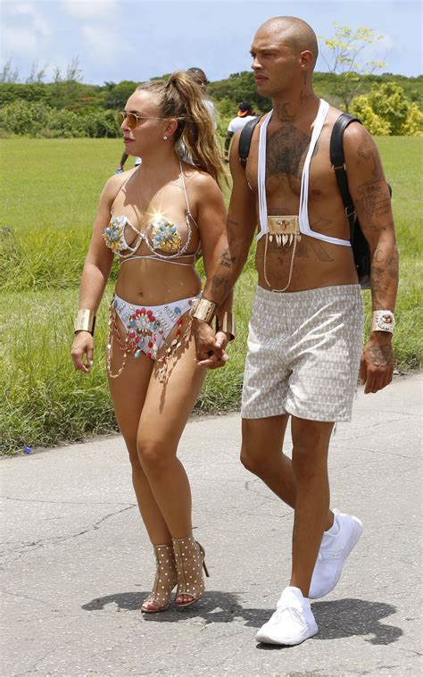 Chloe Green And Jeremy Meeks At Carnival Day In Barbados 08 07 2017