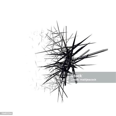 3 D 렌더링 Of 추상적임 기하학적 형태를 폭발 3차원 형태에 대한 스톡 사진 및 기타 이미지 3차원 형태 검은색 기하 도형 Istock