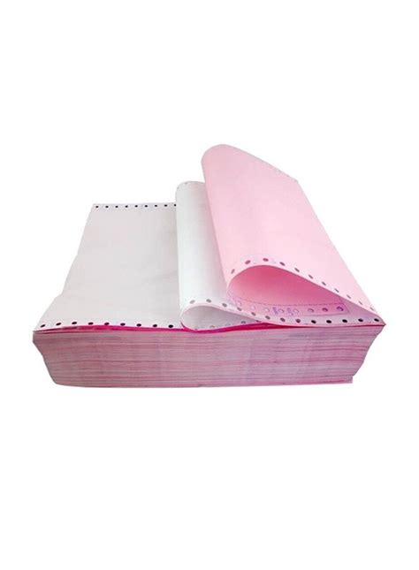 Sinarline Computer Paper 2 Ply 1000 Sheets 110 Gsm A4 Size White Pink
