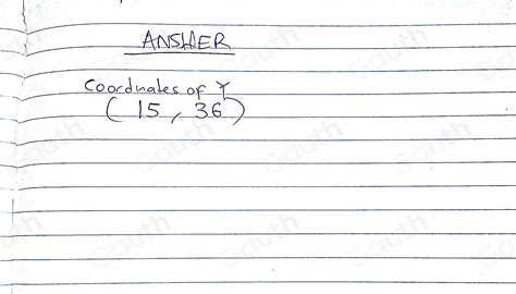 Solved Suppose Overline XY Has One Endpoint At X What Are The Coordinates Of Y If