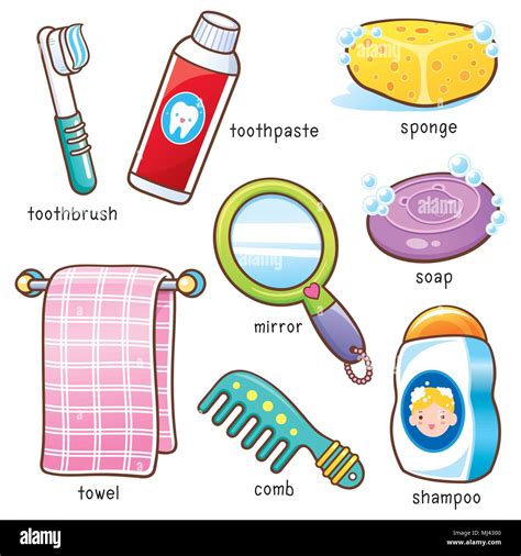Vector Illustration Of Cartoon Bathroom Element Vocabulary Stock Vector