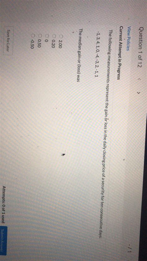 Solved The Following Measurements Represent The Gain Or Loss Chegg Com
