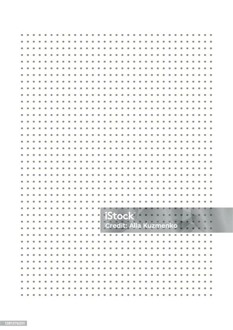 그래프 용지 흰색 배경에 인쇄 가능한 점선 그리드 용지 학교 노트북 일기 노트 인쇄를위한 점과 기하학적 추상 점 투명 일러스트