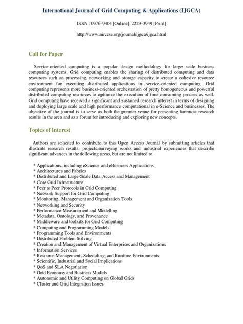 Ijgca Pdf Grid Computing Computer Engineering