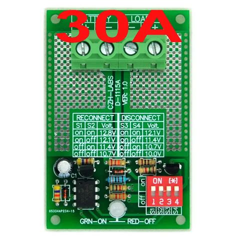 low voltage disconnect module lvd 12v 30amp based on mcu and mosfet