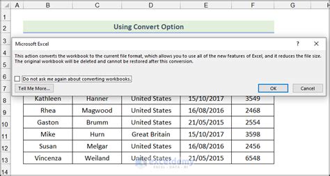 How To Convert Old Excel Files To New Format 2 Quick Methods