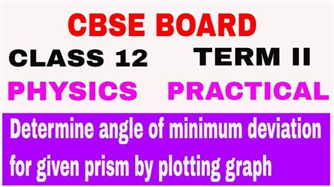 Determine Angle Of Minimum Deviation For Prism