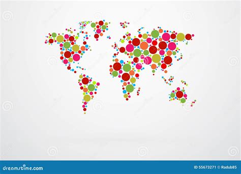 World Map Dots Vector Stock Vector Illustration Of America 55673271