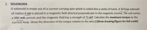 Solved SOLENOIDS A Solenoid Is Made Out Of A Chegg