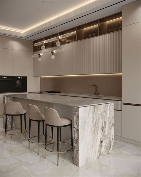 Beige Marble Kitchen Design Modern Beige Kitchen Design Luxury