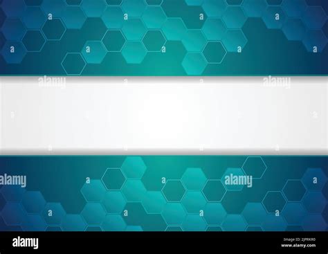 Blue Abstract Hexagons Concept Technology Background Vector Design Stock Vector Image And Art Alamy